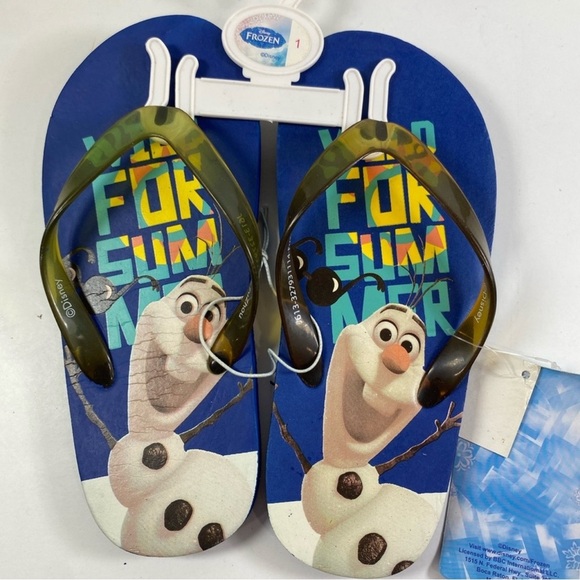 Disney | Shoes | Disney Frozen Kids Flip Flops Blue | Poshmark
